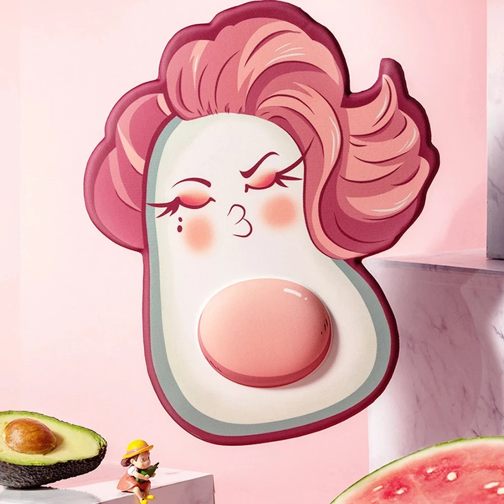 Super Cute 3d Avocado Mouse Pad Soft Silicone Mouse Mat Kawaii Memory ...