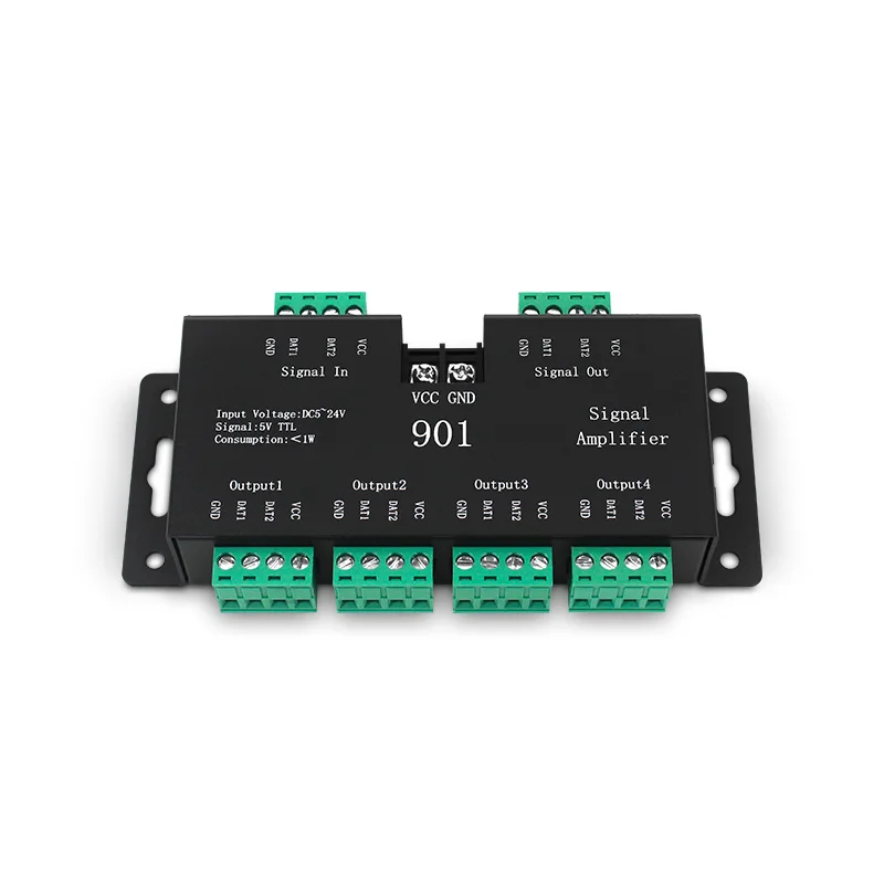 Spi Addressable Rgb Signal Dc5-24v Pixels Led Strip Amplifier Sp901e ...