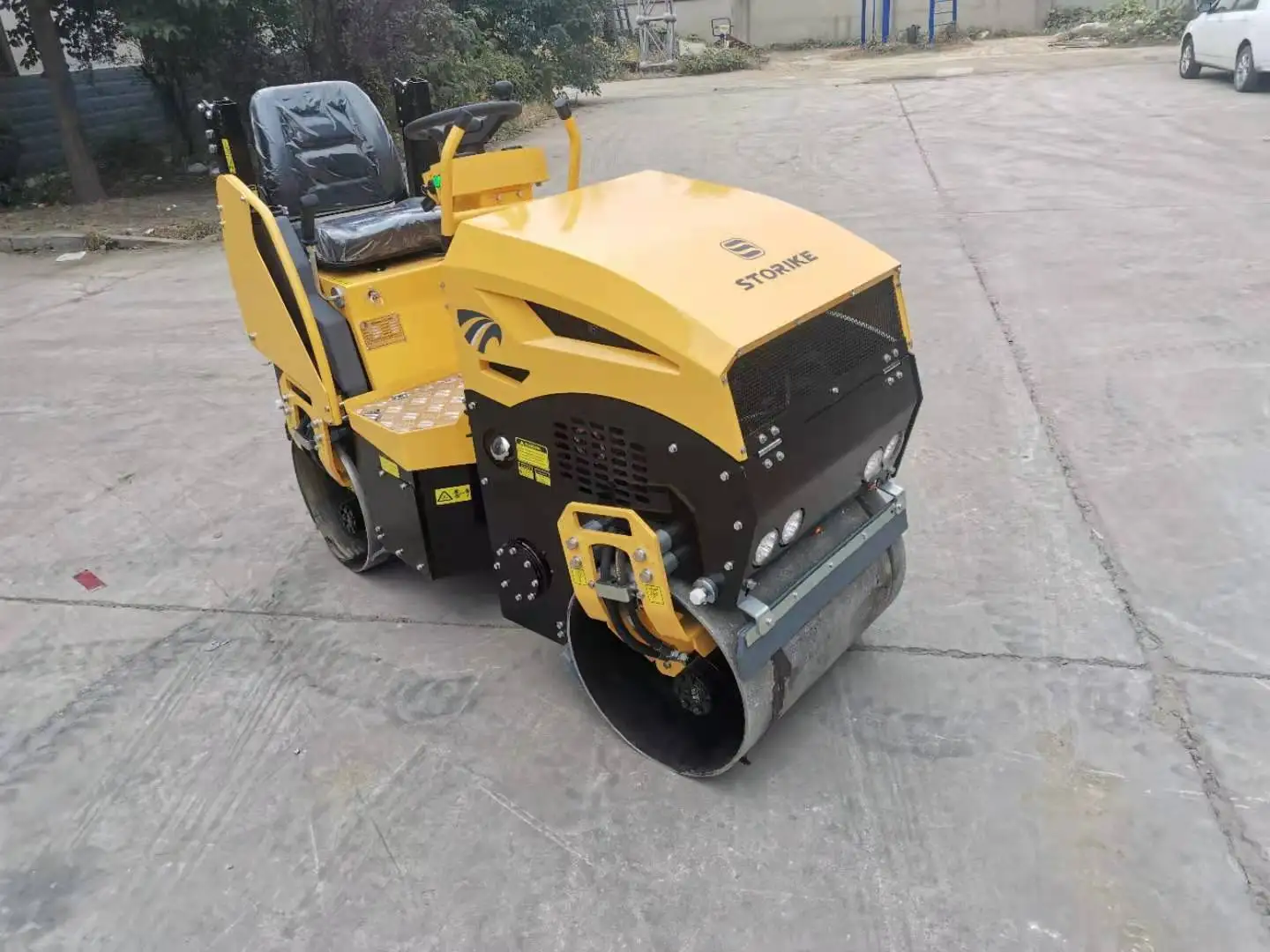 1 Ton Diesel Gasoline Power Vibratory Small Pavement Compactor Road ...