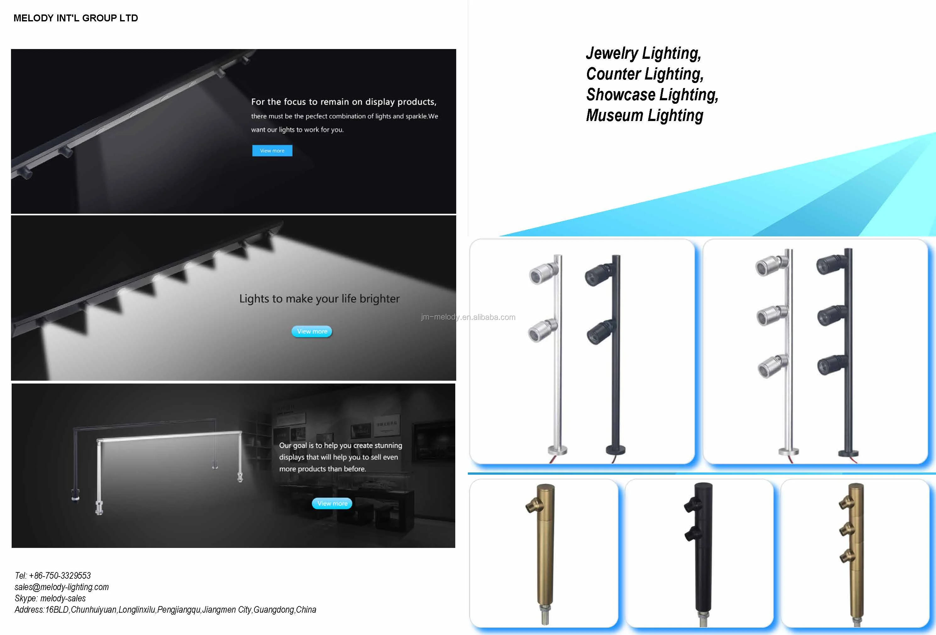 3W LED Showcase Cabinet Light - Mini Spotlight Designs