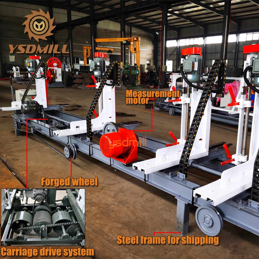 Sawmill Woodworking Log Carriage with Band Saw Machine