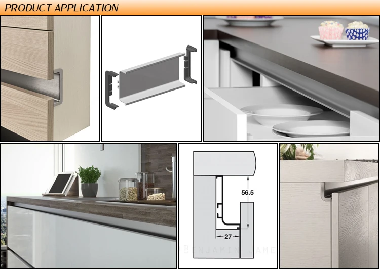 Lenwa Aluminium Factory 6063-t5 Gola J Profile Horizontal Silver For ...
