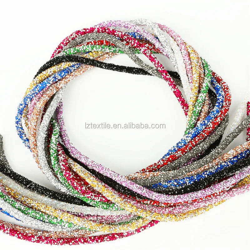 7mm Rhinestone Round Soft Tube Cord Rope Resin Rhinestone Chain Sew On ...