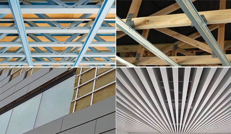 Customized Aluminum Stiffener Profile Extrusion Top Hat for Ceiling Keel