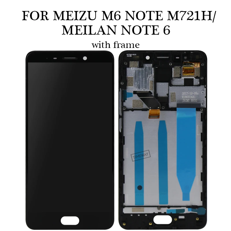 Lcd תצוגה עבור Meizu M6 הערה M721h Lcd מגע עם מסגרת - Buy עבור Meizu M6 ...