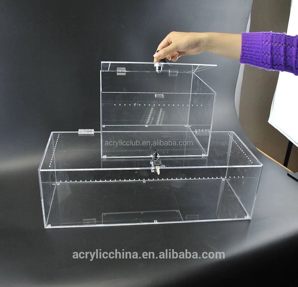 Clear Reptile Snake Display Case Custom Reptile Display Acrylic Box ...