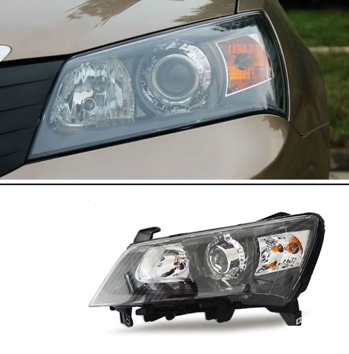 Car Headlight Assembly For Geely Emgrand Ec7 Ec715 Ec718 2009-2013 ...