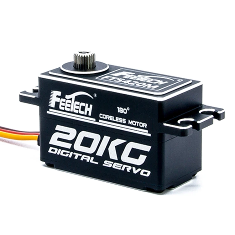 Low Profile Servo 7.4v 20kg 180 Degree Steel Gear Coreless Motor ...