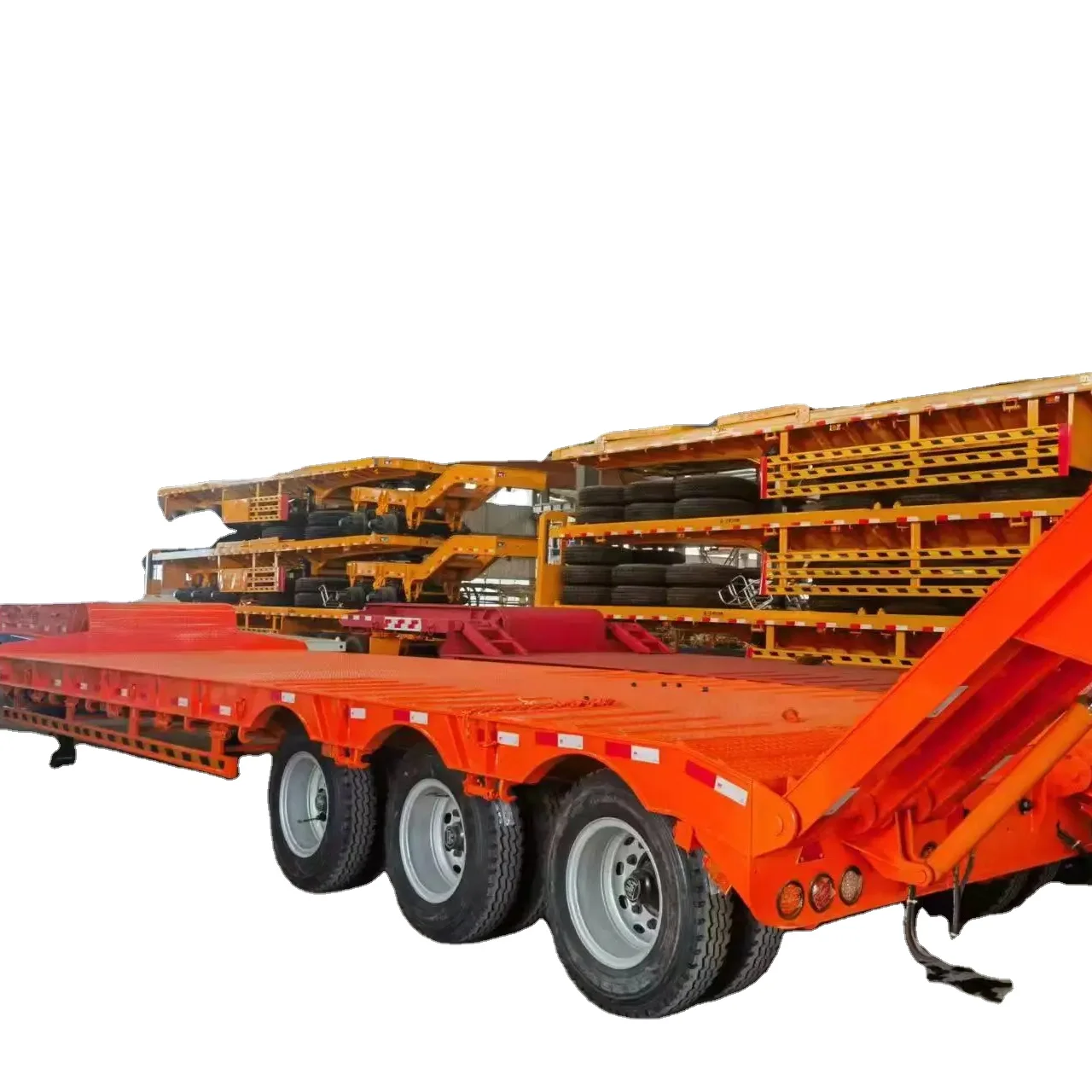 Multi Axle Hydraulic Low Bed Trailer 10 Ton Tag Along Low Bed Trailer ...