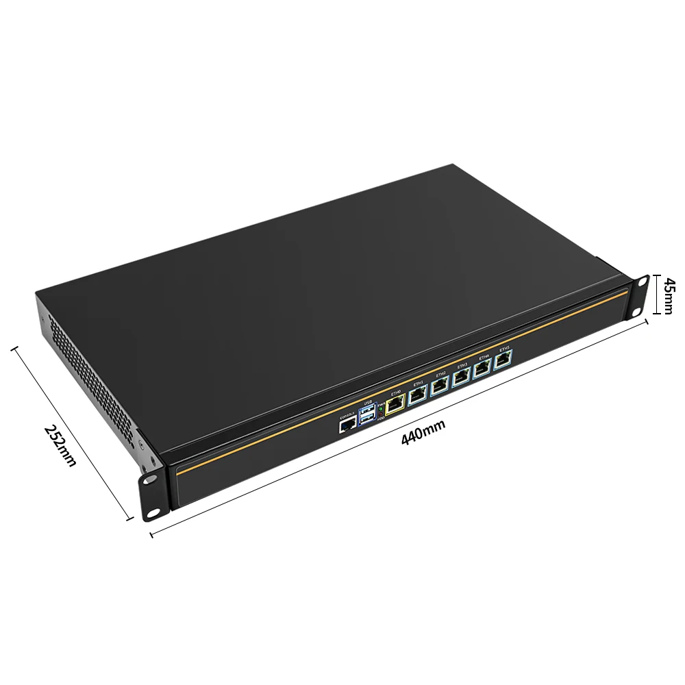 Factory Wholesale Price 1u Rack Server 6 Lan N5105 Barebone System Ddr4 ...