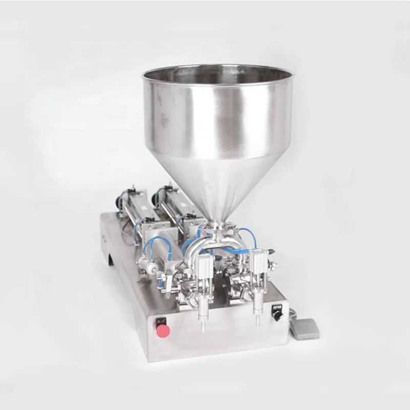 Bespacker Horizontal Double Head Pneumatic Paste Liquid Filling Machine For Yogurt Honey Tomato ...