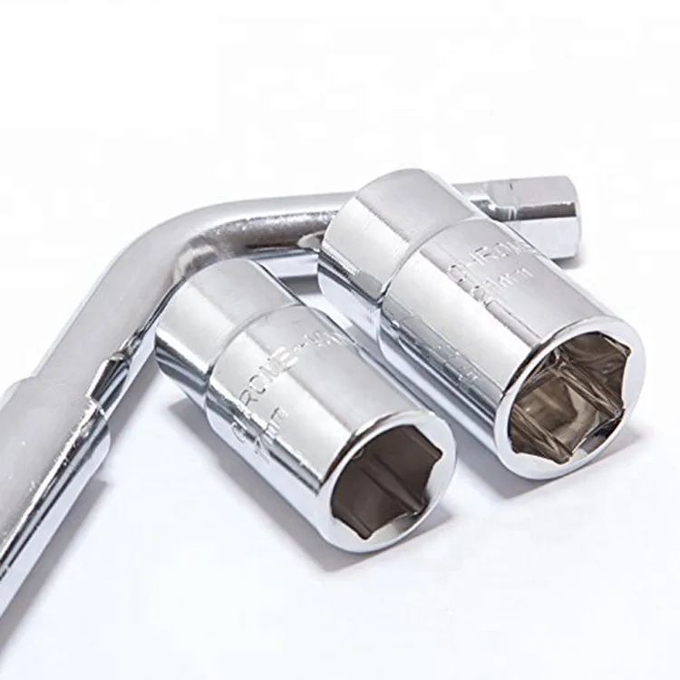 Retractable Tire Spanner Set L Type Telescopic Extending Lug Wrench ...