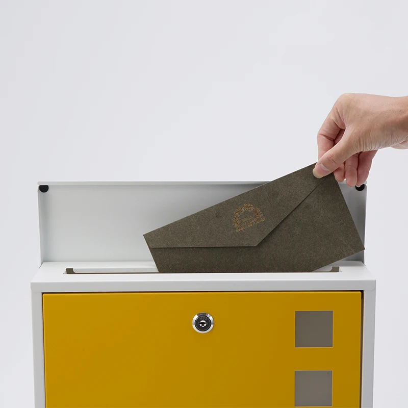 Mailbox Wall Mounted Letter Drop Boxes Metal Galvanized Steel Post Box ...