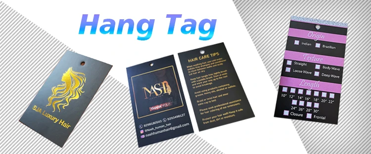 Ht-15 Custom Brand Name Printing Women Human Hair Wig Price Swing Tags ...