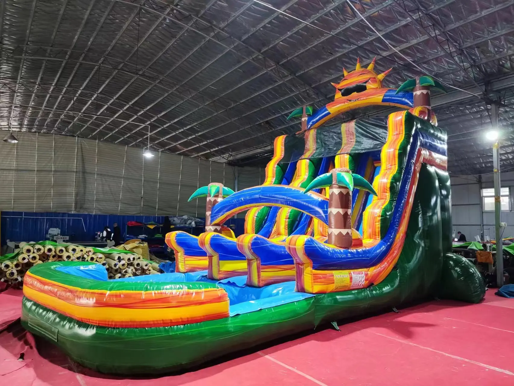 Commercial Backyard Palm Tree Jumping Bouncer Marble Tropical ...