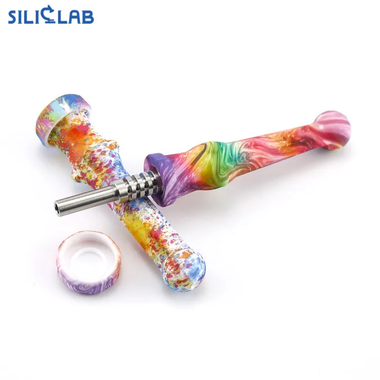 Silicone Honey Straw Smoking Pipe Unbreakable Titanium Smoking With ...