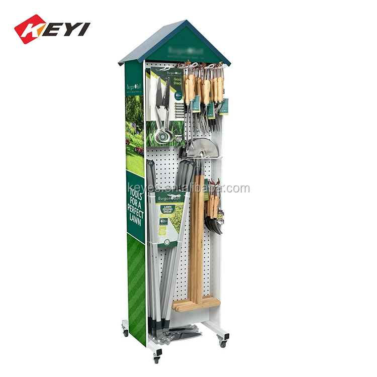 Large Garden Tools Display Stand - Durable & Customizable