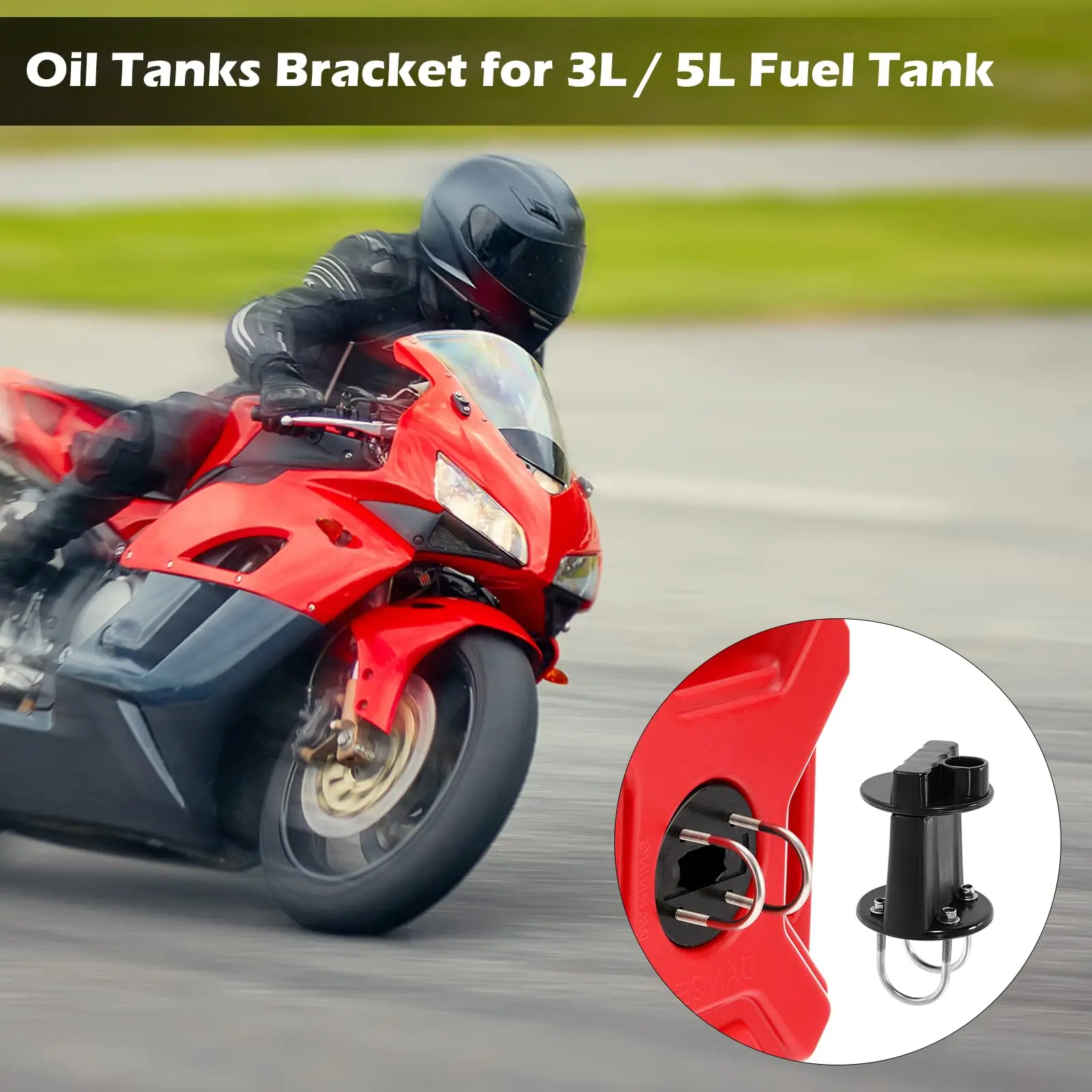 Fuel Oil Tank Bracket Lock Fastener Mount Petrol Can Jerry Cans Holder ...