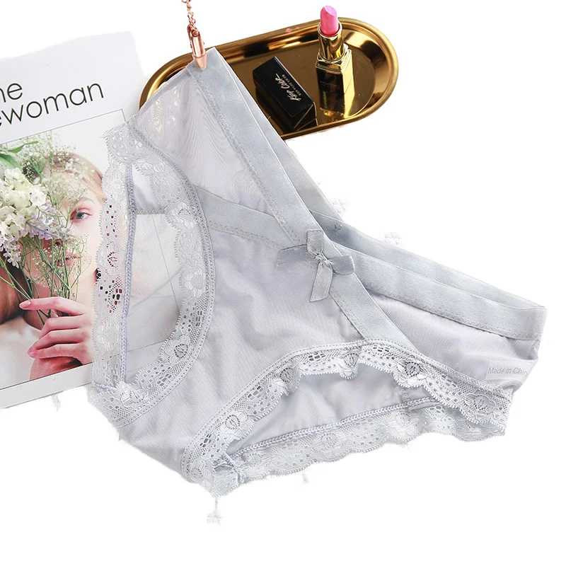 Super Soft Cotton Lace Panties Breathable Hollow Briefs Plus Size Girl Underwear Sexy Women's ...