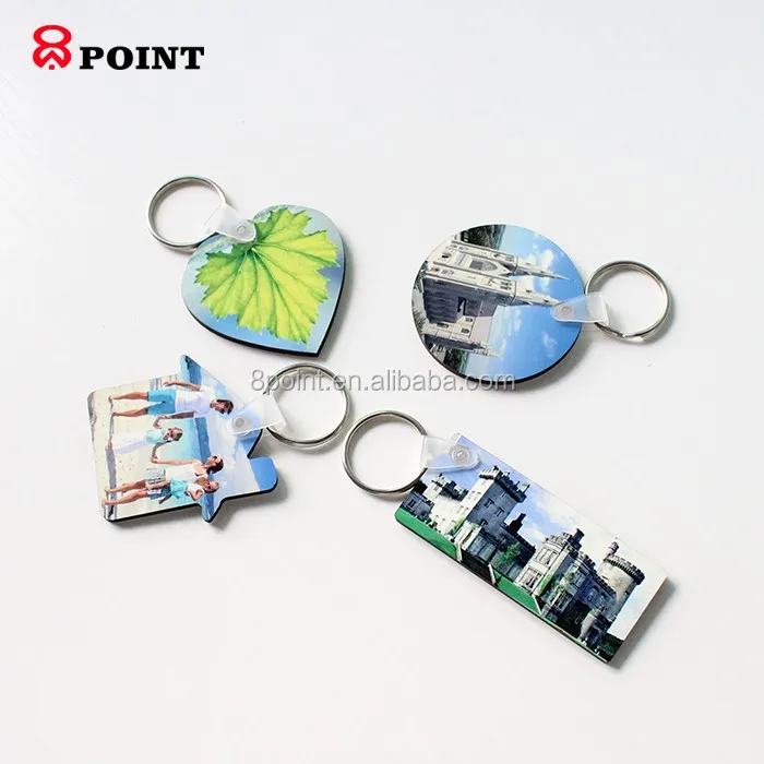 Love Mom Daddy Sublimation Mdf Keychain Blank Double Sided Key Ring ...
