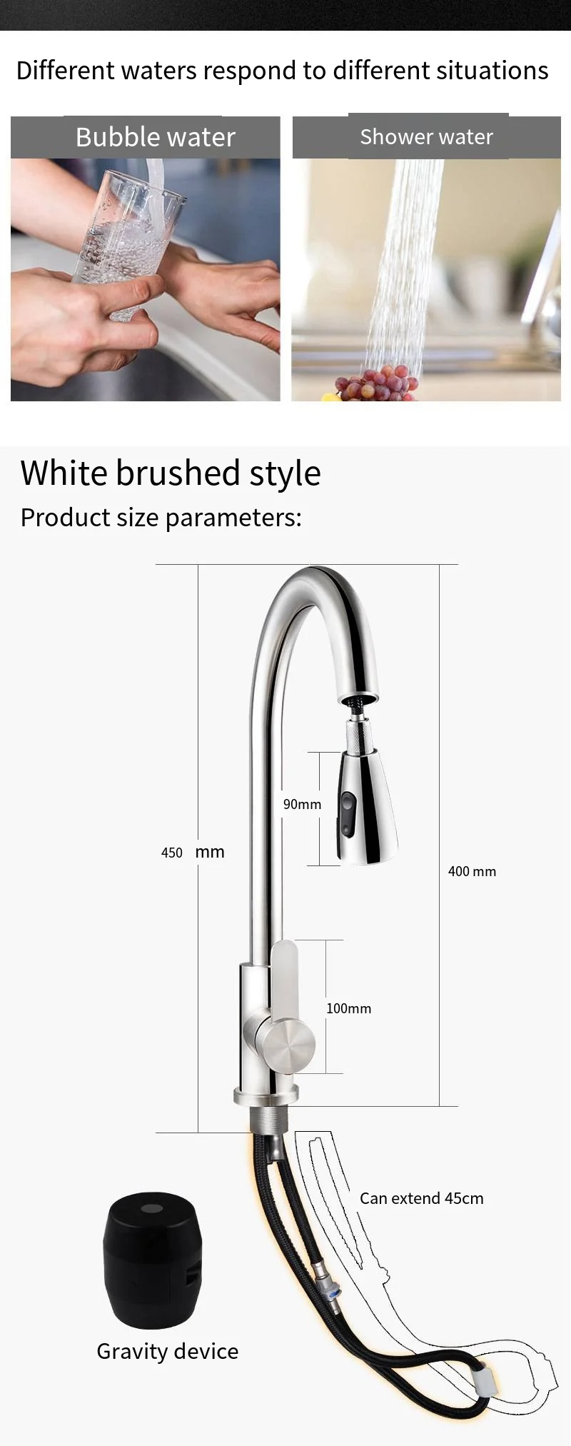 304 Stainless Steel Wire Washing Basin Double Sink Universal Rotating ...