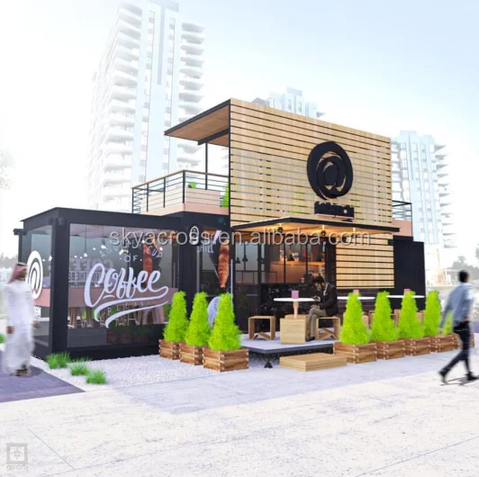 20ft Mobile Prefab Coffee Kiosk Booth - Skyacross Quality