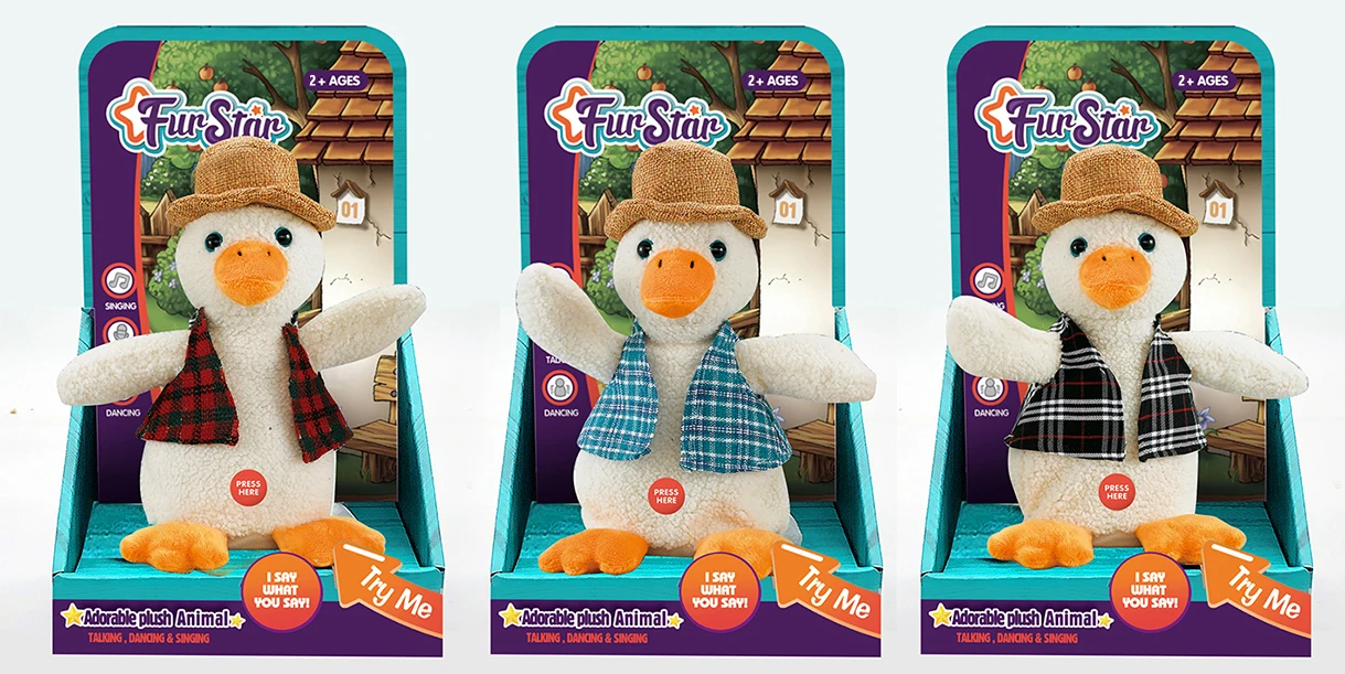 Educational Lovely Repeat What You Say Animal Plush Toy Talk Back ...