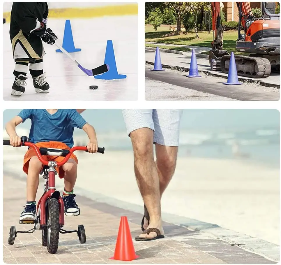 7 Inch Plastic Cones for Kids Construction Cones for Party Drills ...