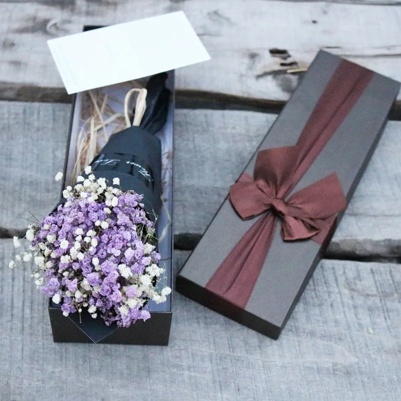 Custom Full-color Printing Bouquet Paper Cardboard Flower Box Long Stem ...