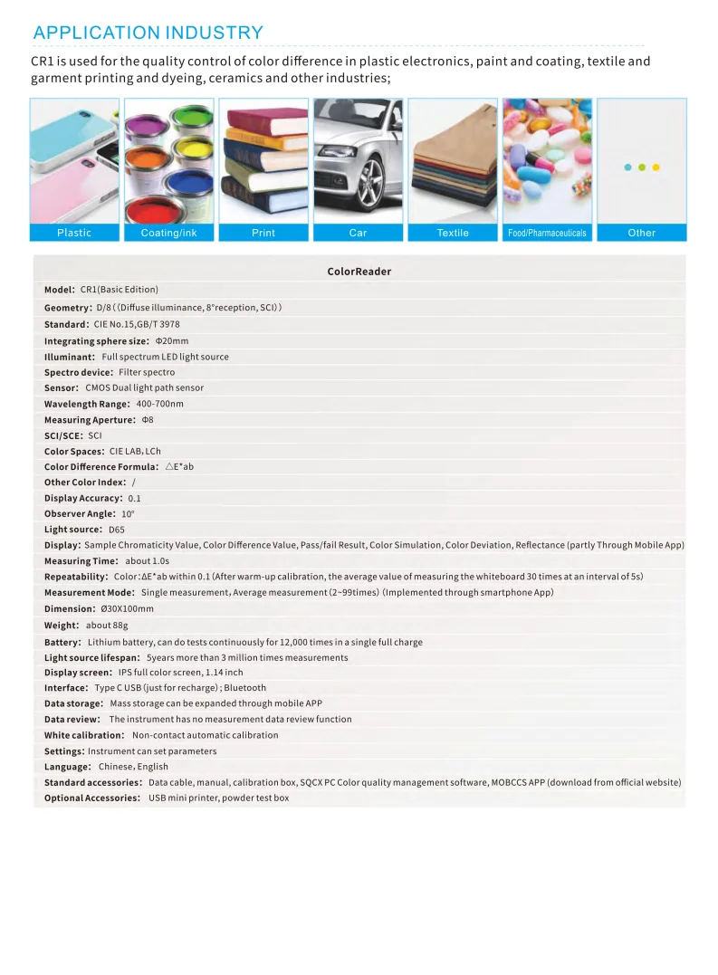 Ral Color Reader Scanner - Color E- Ink Reader for CR1, CR2, CR3