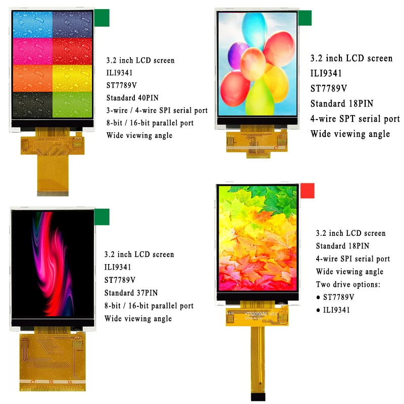 3.2 Inch Spi Serial Lcd Tft Color Ili9341 Driver With Touch Screen 4io ...