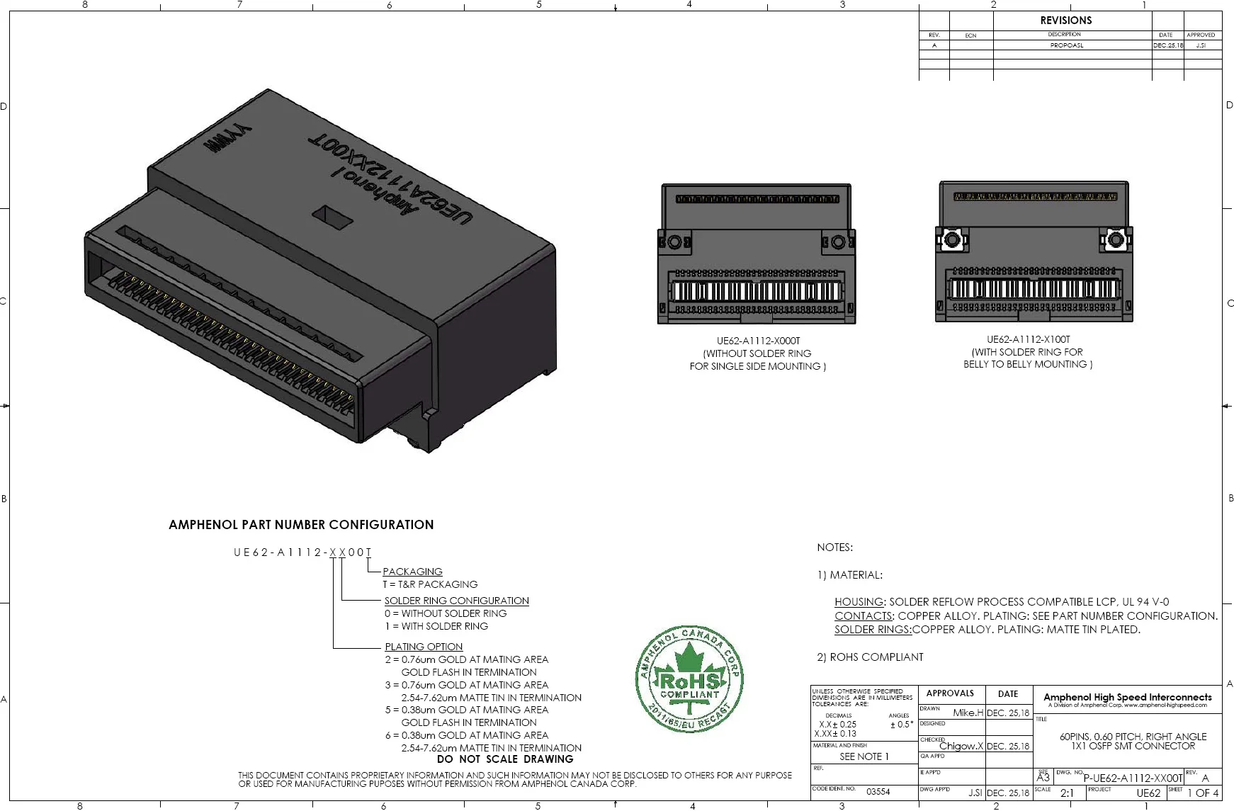 800gb OSFP Connector (UE62-A1020-3000T) - High-Speed Solution