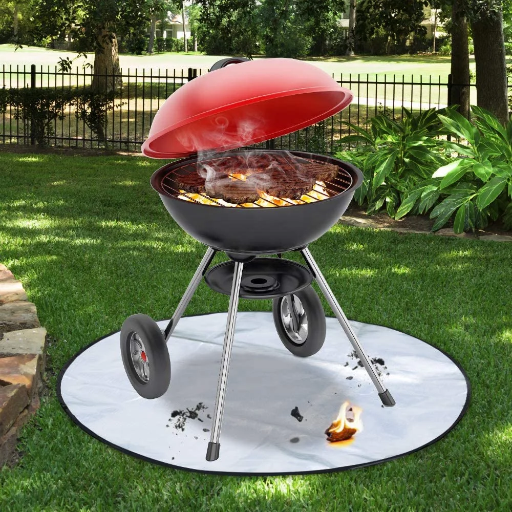 YIHUAXING 32 Inch BBQ Grill Mat - Fire Resistant & Durable