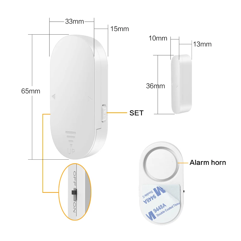 Door Alarm Magnetic Contacts Doorway Beam Sensor Or Chime Home Security ...