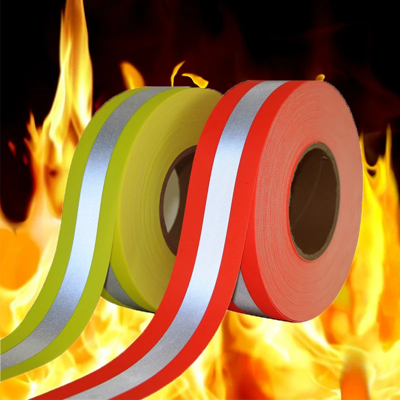 China Supplier Fluorescent Yellow Fire Retardant Reflective Tape For ...
