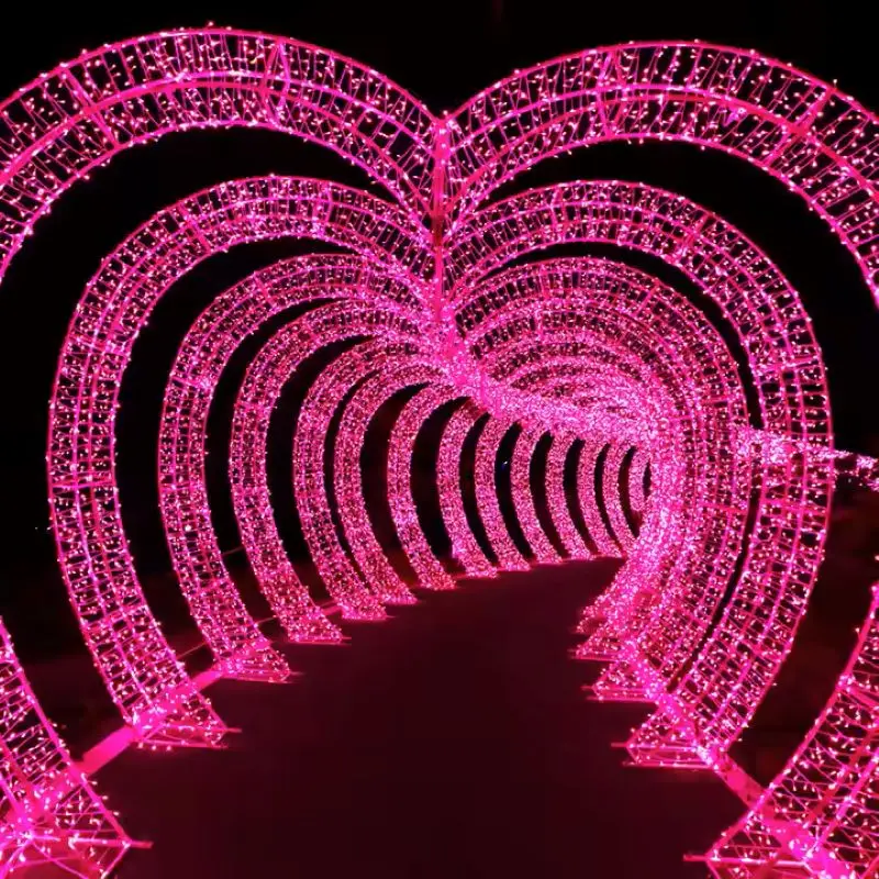 Outdoor Wedding LED Heart-shaped Arch Light Decoration Street ...