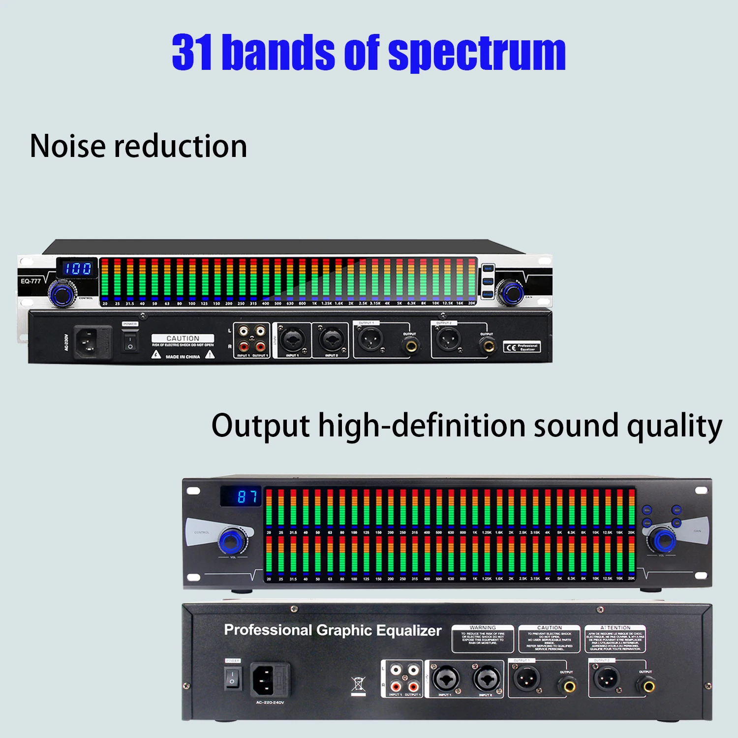 Professional Digital Crossover 31-Band Audio Equalizer System for ...