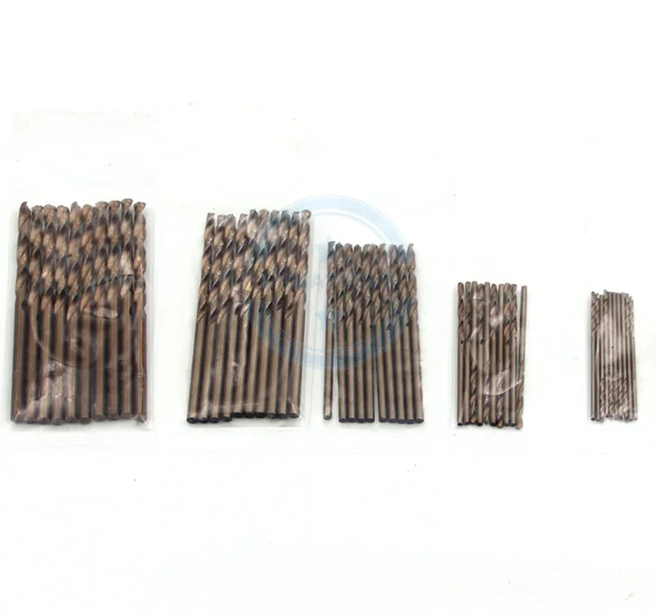 50PCS Din338 M35 Fully Ground HSS Roast Yellow Cobalt Twist Drill Bit ...
