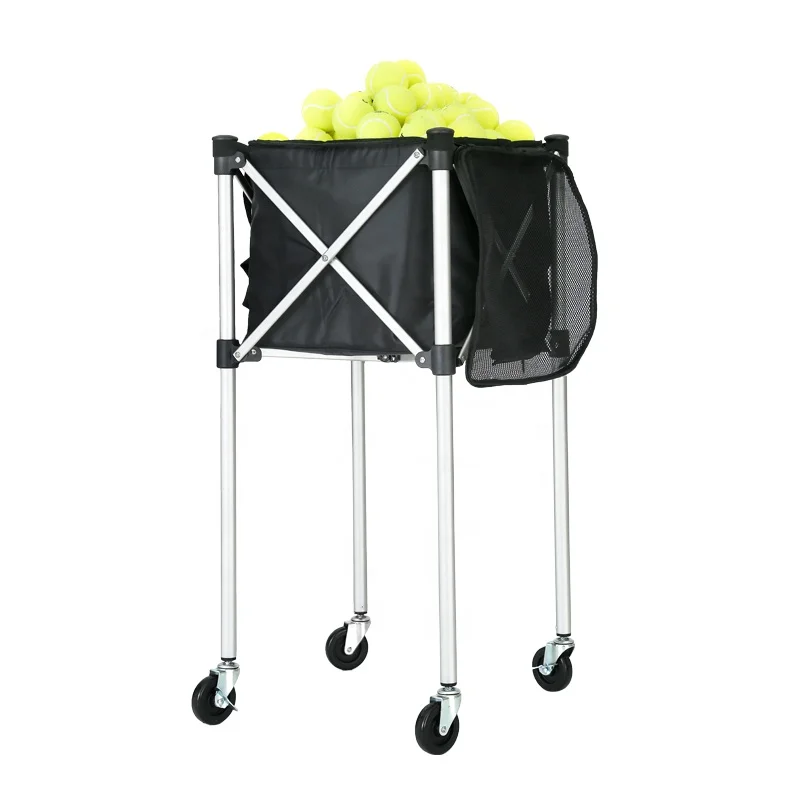 2019 Hot Sale Folding Basket Movable Tennis Ball Cart And Tennis Ball ...