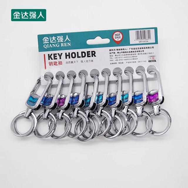 Qiangren Metal Keychain Carabiner Clip Keyring Key Ring Chain Clips ...