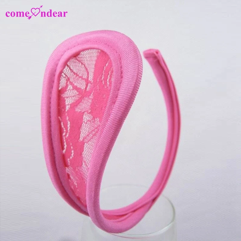 Stylish White Lace Floral Patchwork Transparent Sexy Girls C String ...