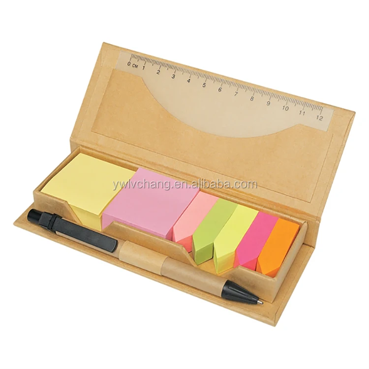 Custom Eco-inspired Desk Needs Set With Sticky Notes And Sticky Flags ...