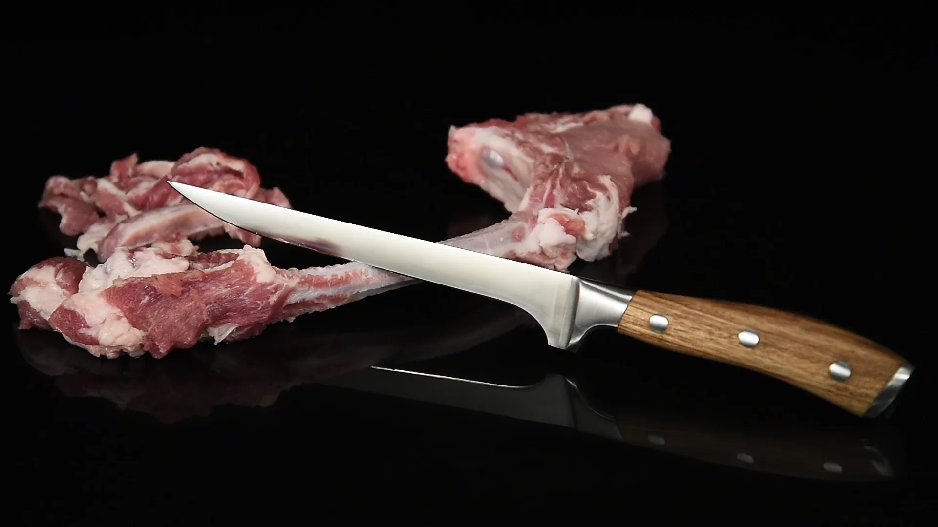 German Stainless Steel Kitchen Knife Bone Cutting Fillet Fish Knives 7 ...