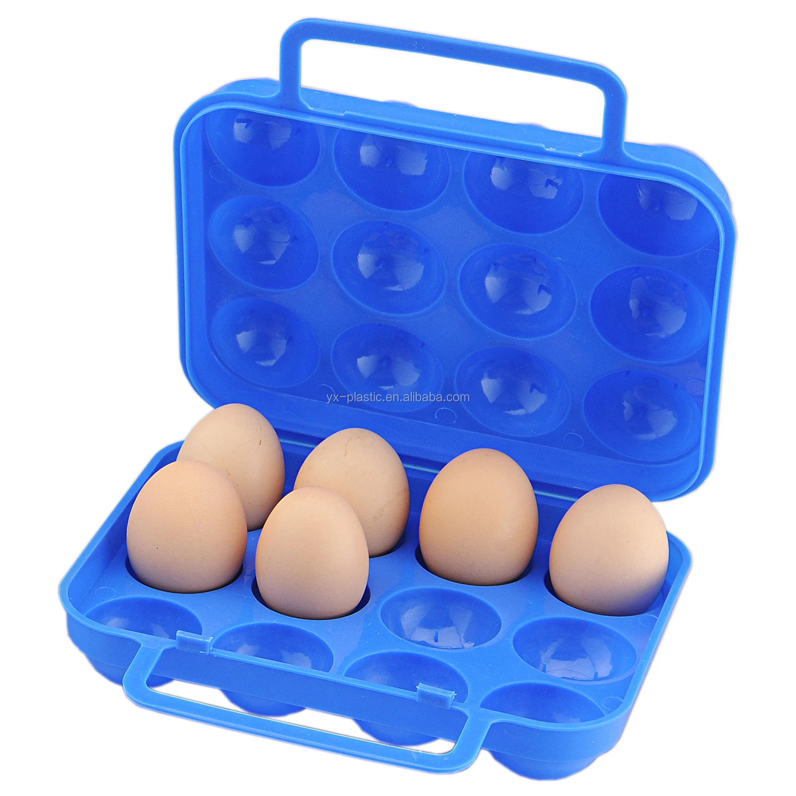 12pcs Pack Outdoor Folding Plastic Egg Container Carrier Tray For ...