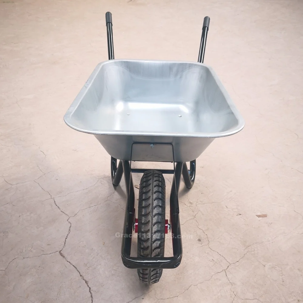 200kg Capacity Galvanized Tray Trolley Unicycle Metal Iron Fighting ...