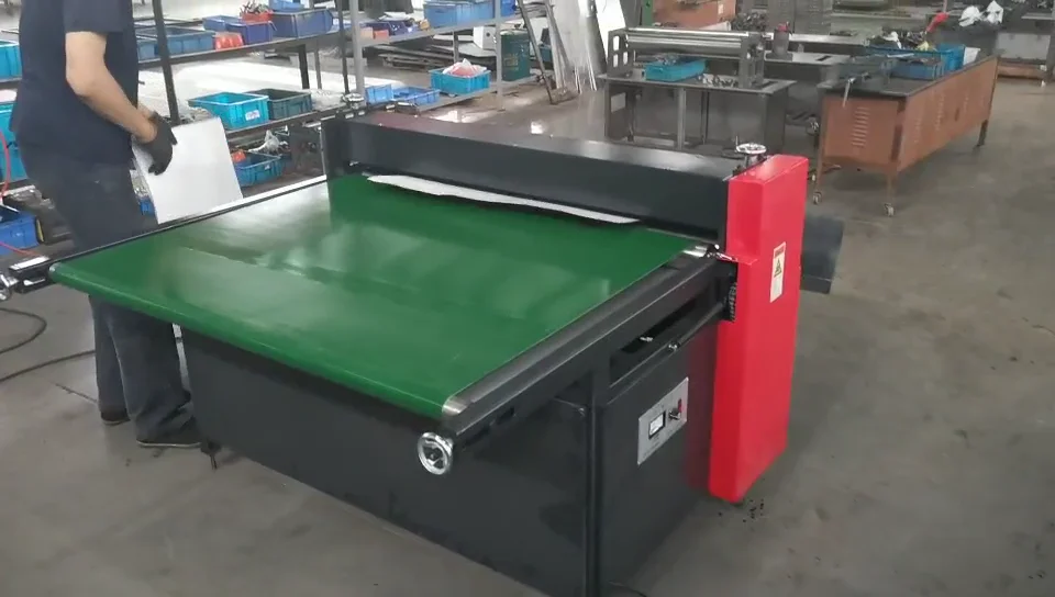 Cardboard And Paper Roller Pressing Machine With Conveyor And Stacker ...