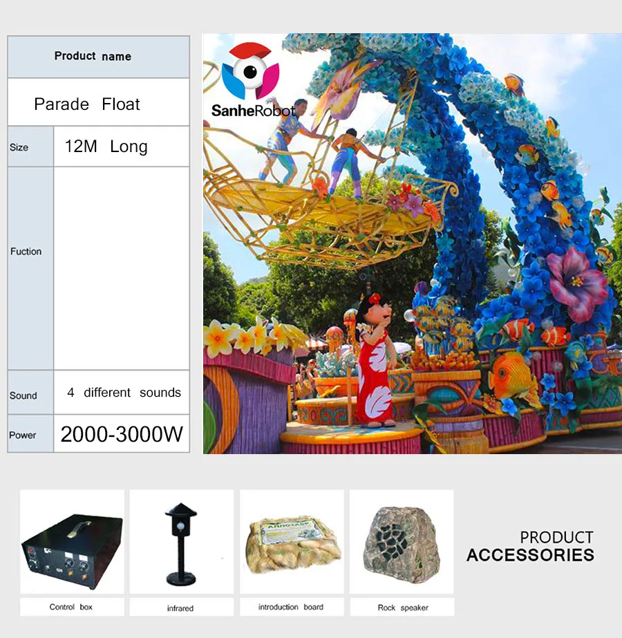 Customized Decorative Vehicle Parade Float - Lifelike Motion