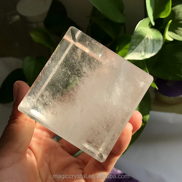 Factory Produce Customized Hand Carved Natural Clear Quartz Blank Cube ...