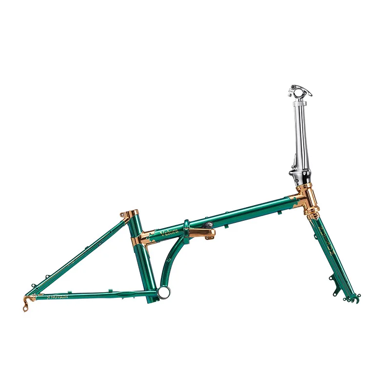 Nutsum 20-Inch Retro Folding Road Bicycle Frame - Lightweight Chrome ...