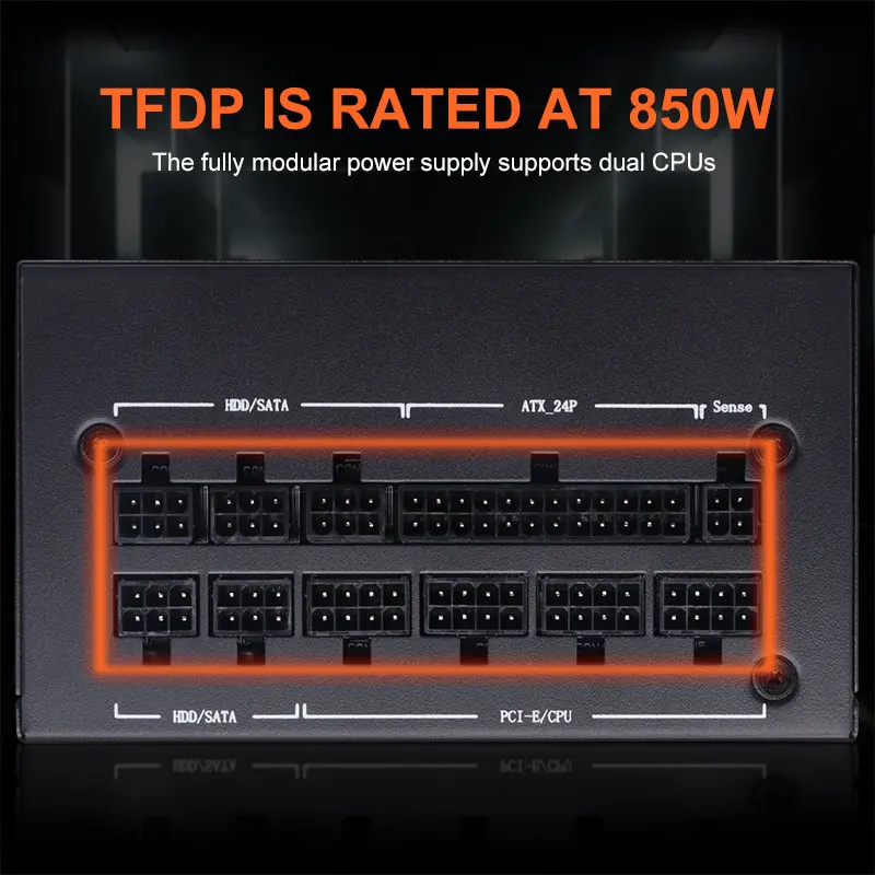 850W Modular Power Supply - Reliable for Gaming & Desktop